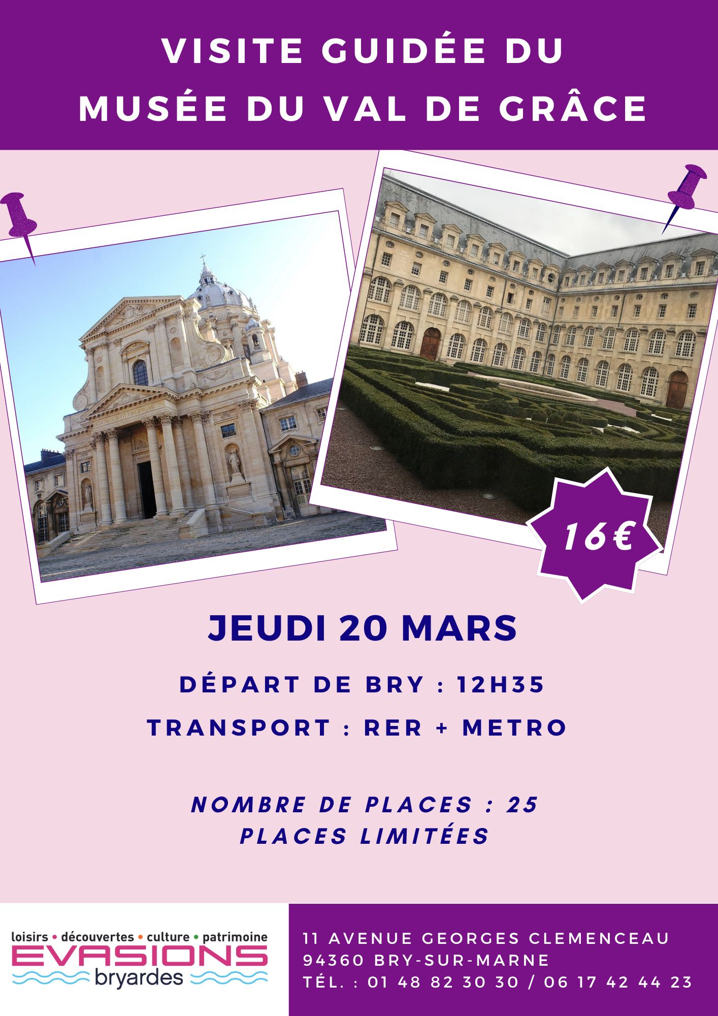 Visite guidée du Musée du Val-de-Grâce – Ville de Bry-sur-Marne